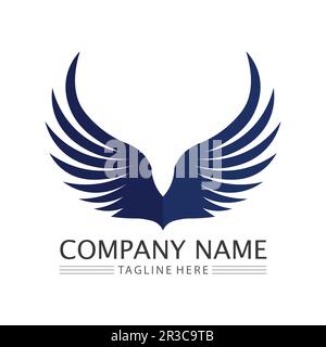 Wings black icons vector set. Modern minimalistic design Stock Vector ...