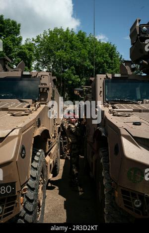 Caylus, France. 23rd May, 2023. Presentation of French VBMR-L "Serval ...