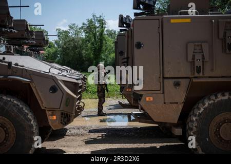 Caylus, France. 23rd May, 2023. Presentation of French VBMR-L "Serval ...