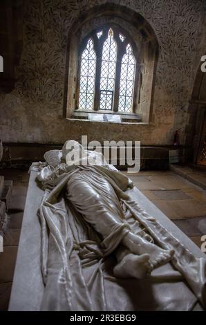 Marble effigy of young Lord Haddon, who died in 1894 at the age of 9 ...
