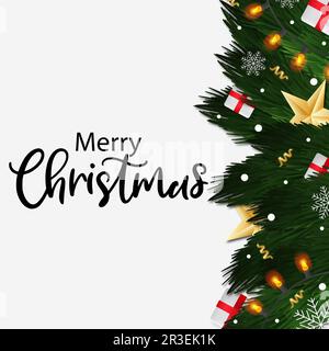 Festive New Year background congratulation Merry Christmas, postcard ...