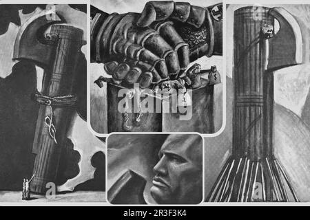 Propaganda posters of Fascist Italy, during the Second World War Stock ...