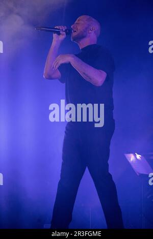 Naples, Italy. 23rd May, 2023. The Italian singer Raf performs live at ...