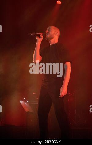 Naples, Italy. 23rd May, 2023. The Italian singer Raf performs live at ...