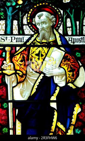 St. Paul, Apostle, Old Hunstanton stained glass window, by Clayton and ...