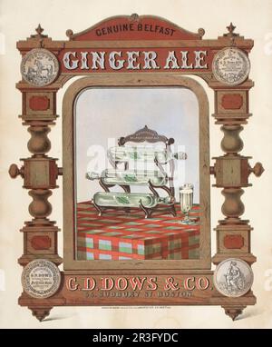 Vintage advertisement for Belfast Ginger Ale by Moses Fairbanks and Co ...