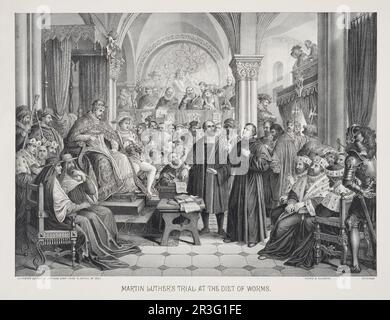 Martin Luther before Holy Roman Emperor Charles V at the Diet of Worms ...