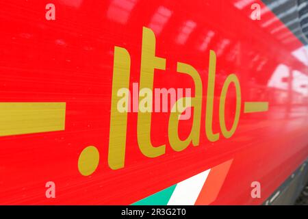 Italo logo on Nuovo Trasporto Viaggiatori NTV high speed train at ...