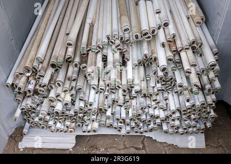 Waste neon tubes Stock Photo - Alamy