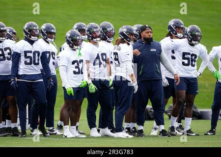 Seattle Seahawks safety Jerrick Reed II (32) reacts as he walks off the ...