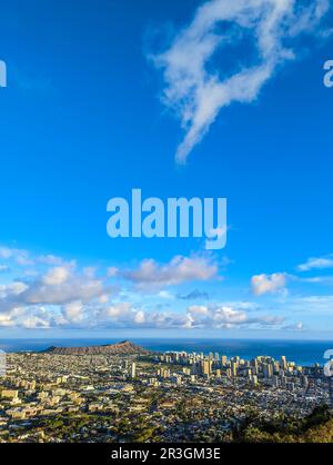 Waikiki and Honolulu from Tantalus Overlook on Oahu Stock Photo - Alamy