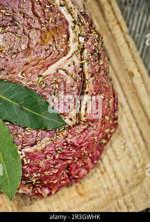 Seasoned fresh beef chop ready yum grilling Stock Photo - Alamy