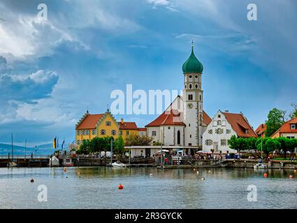 St. George's Parish and Parish Church, moated castle am Lake Constance ...
