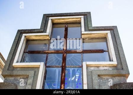 crucifix shaped windows in the sky Stock Photo - Alamy