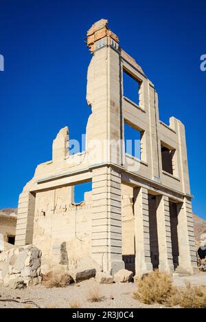 Remnants of old mining town of Rhyolite, Nevada, USA Stock Photo - Alamy