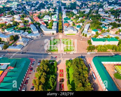 Susaninskaya square aerial panoramic view. Susaninskaya is a main ...