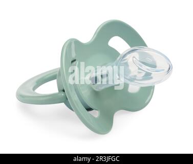 New pale green baby pacifier isolated on white Stock Photo - Alamy