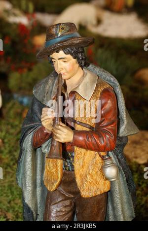 Nativity figurine, shepherd Stock Photo - Alamy