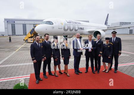 Airbus CEO Guillaume Faury, right, Chief Sustainability officer and ...