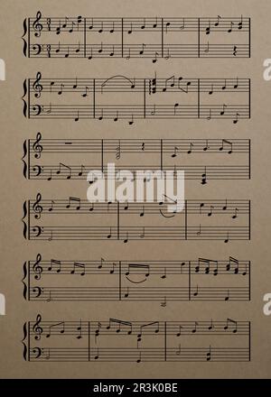 Music notation. Different musical symbols combined into composition ...