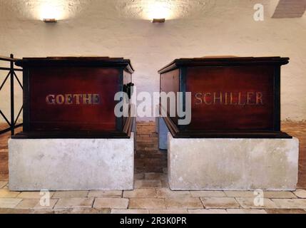 Weimar princely crypt, tomb of Johann Wolfgang von Goethe and Friedrich ...