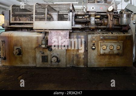 Injection molding machine in a former thermometer factory Stock Photo ...