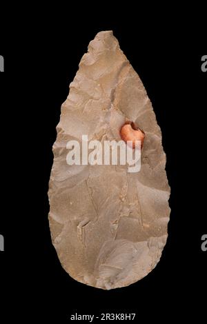 Point in the shape of a laurel leaf in cut stone. Neolithic period ...