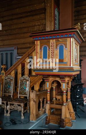 Historic wooden church in Utne on Hardangerfjord, Norway Stock Photo ...