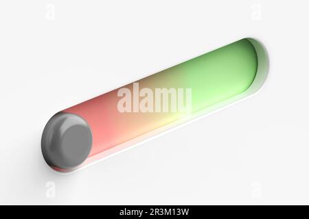 Red and green round slider button, front view Stock Photo - Alamy