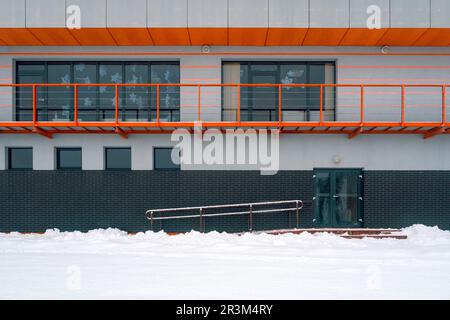 Building entrance with ramp for disabled person wheelchair Stock Photo ...