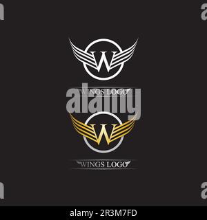 Black gold wing logo symbol for a professional designer Stock Vector ...