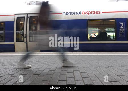 National Express train at Cologne South station Stock Photo - Alamy