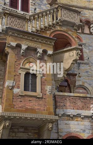 Mackenzie Castle, or Castello Mackenzie, an ornate Neo-Gothic building ...