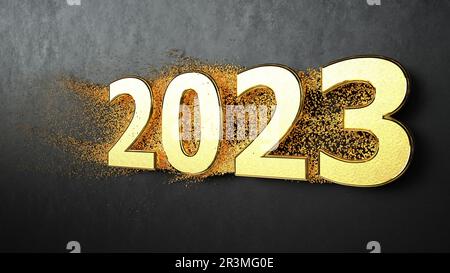 2023 Golden Numbers Stock Photo - Alamy
