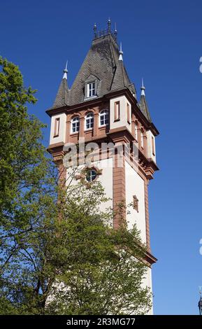 Tower of the Deuster Castle in Kitzingen Stock Photo - Alamy
