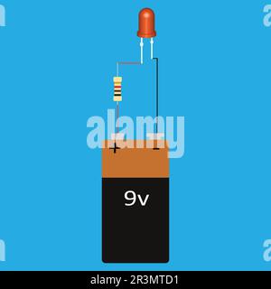 Series electrical circuit. Series diagram of a circuit Stock Vector ...