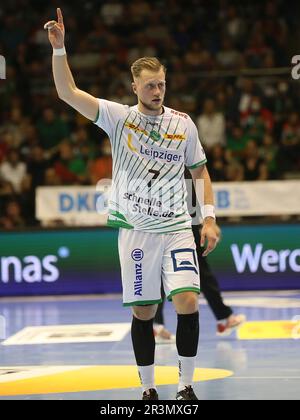 Luca Witzke (SC DHfK Leipzig, #7) , GER, MT Melsungen - SC DHfK Leipzig ...