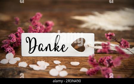 "Danke" means "Thank you" word in german language - 3D rendering Stock ...