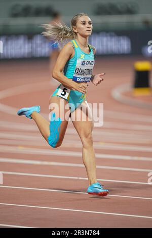 Rima KASHAFUTDINOVA running the 4x100m relay at the 2019 World ...