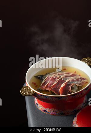 Softshell Turtle Soup with Ginseng Stock Photo - Alamy