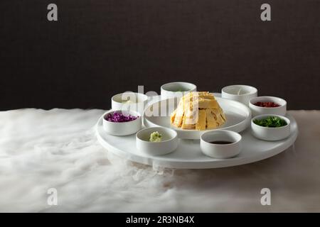 Cantonese White cut chicken, Chopped boiled chicken, chinese cuisine ...