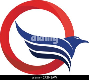 Falcon Eagle Bird Logo Template Vector Icon Stock Vector Image & Art ...
