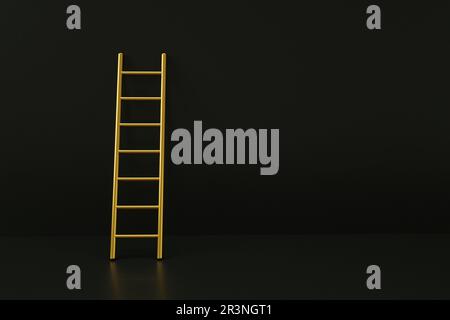 3d golden ladder Stock Photo - Alamy