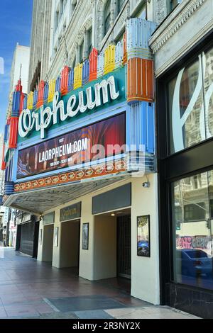 The Orpheum Theater on Broadway in downtown Los Angeles, California Stock Photo - Alamy