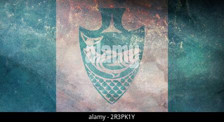 retro flag of Native Canadian peoples Anishinaabe people with grunge ...