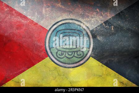 retro flag of Native peoples of Central America Lenca people with ...