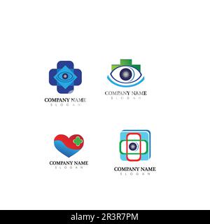 Branding Identity Corporate Eye Care vector logo design Stock Vector ...