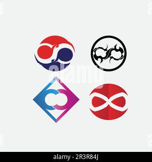 Infinity Design Vector icon illustration Logo template design Stock ...