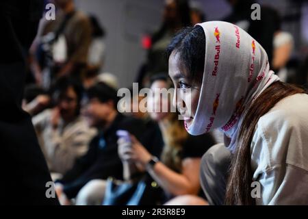 Logan Edra, also known as B-Girl Logistx, of the United States competes ...