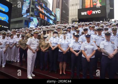Military members of the United States Navy and Marines gather for a ...